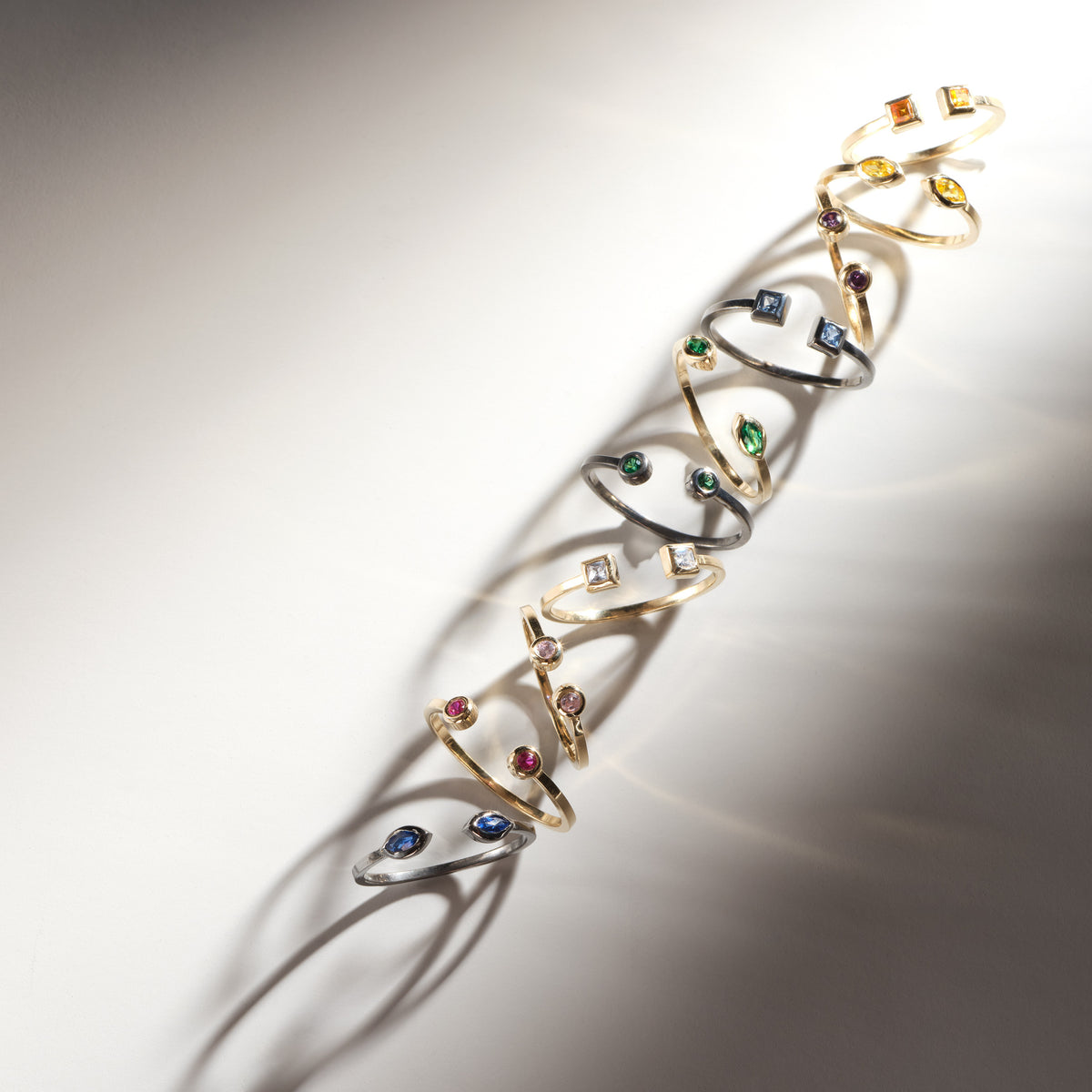 Fancy Gems Cuff Ring – Cut + Clarity