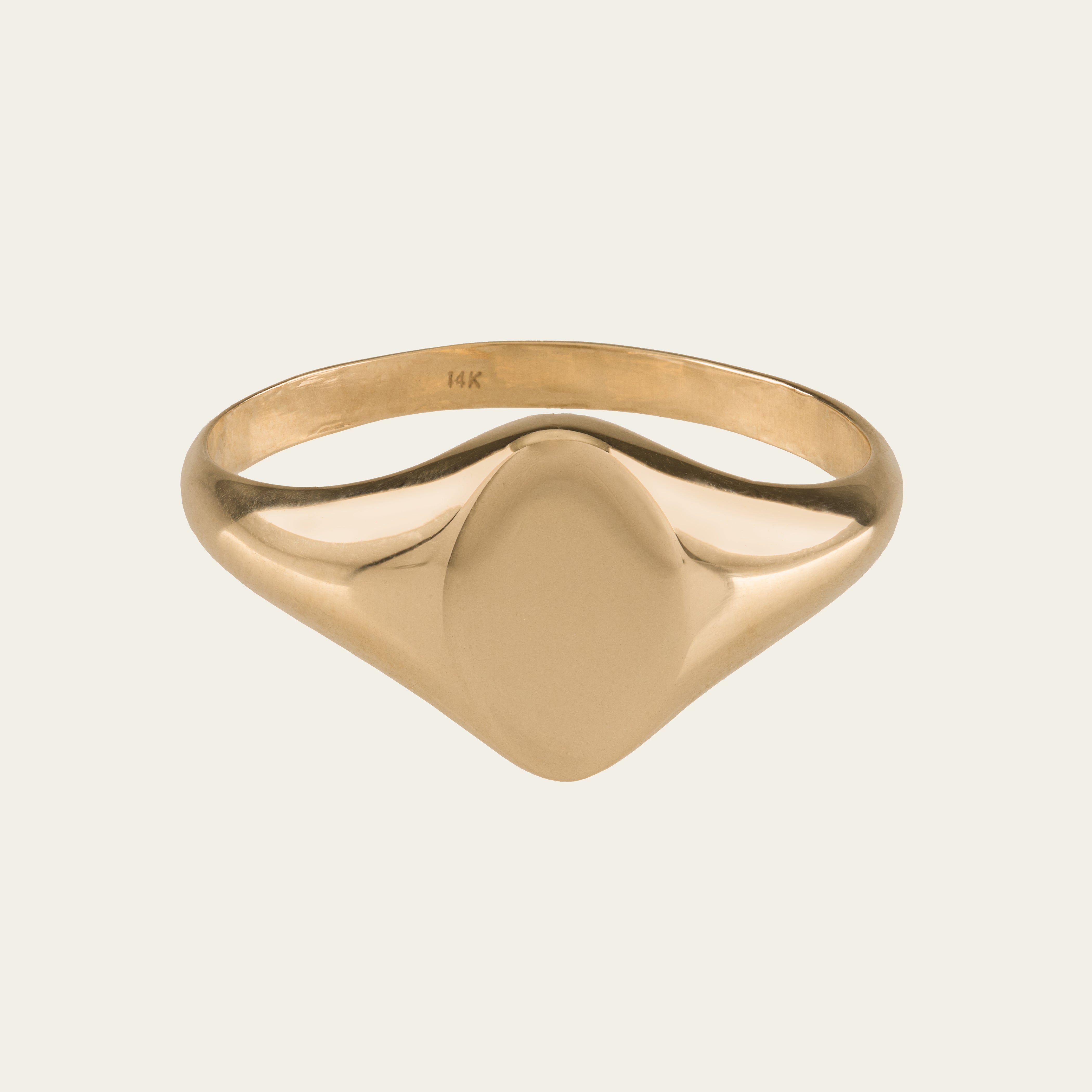 Custom Signet Ring | Marquise Signet Ring – Cut + Clarity