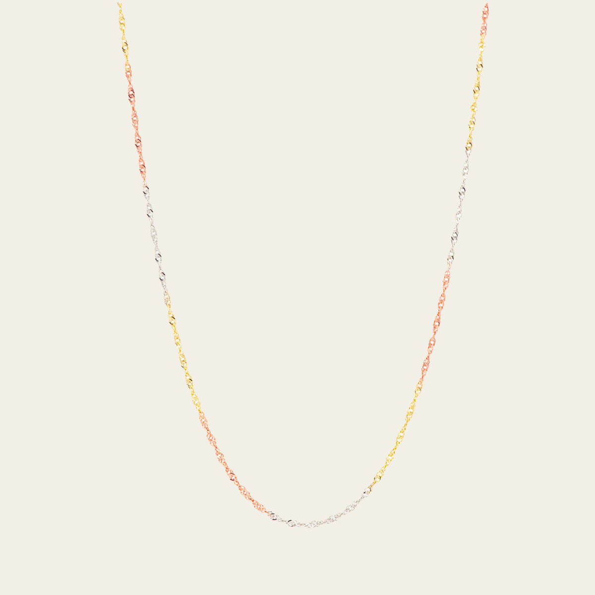 Gold Chain Necklace | Tri Color Gold Chain – Cut + Clarity